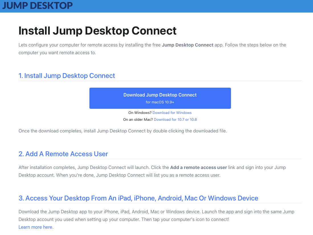Jump Desktop 어디서든 원격제어 하기