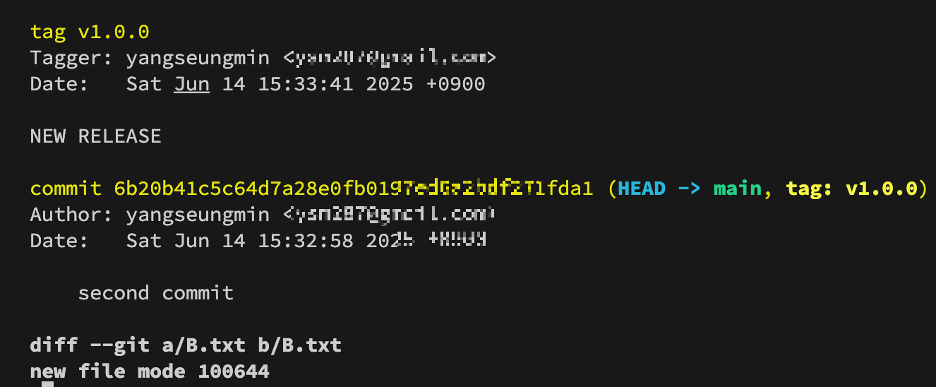 [Git] git tag 활용방법