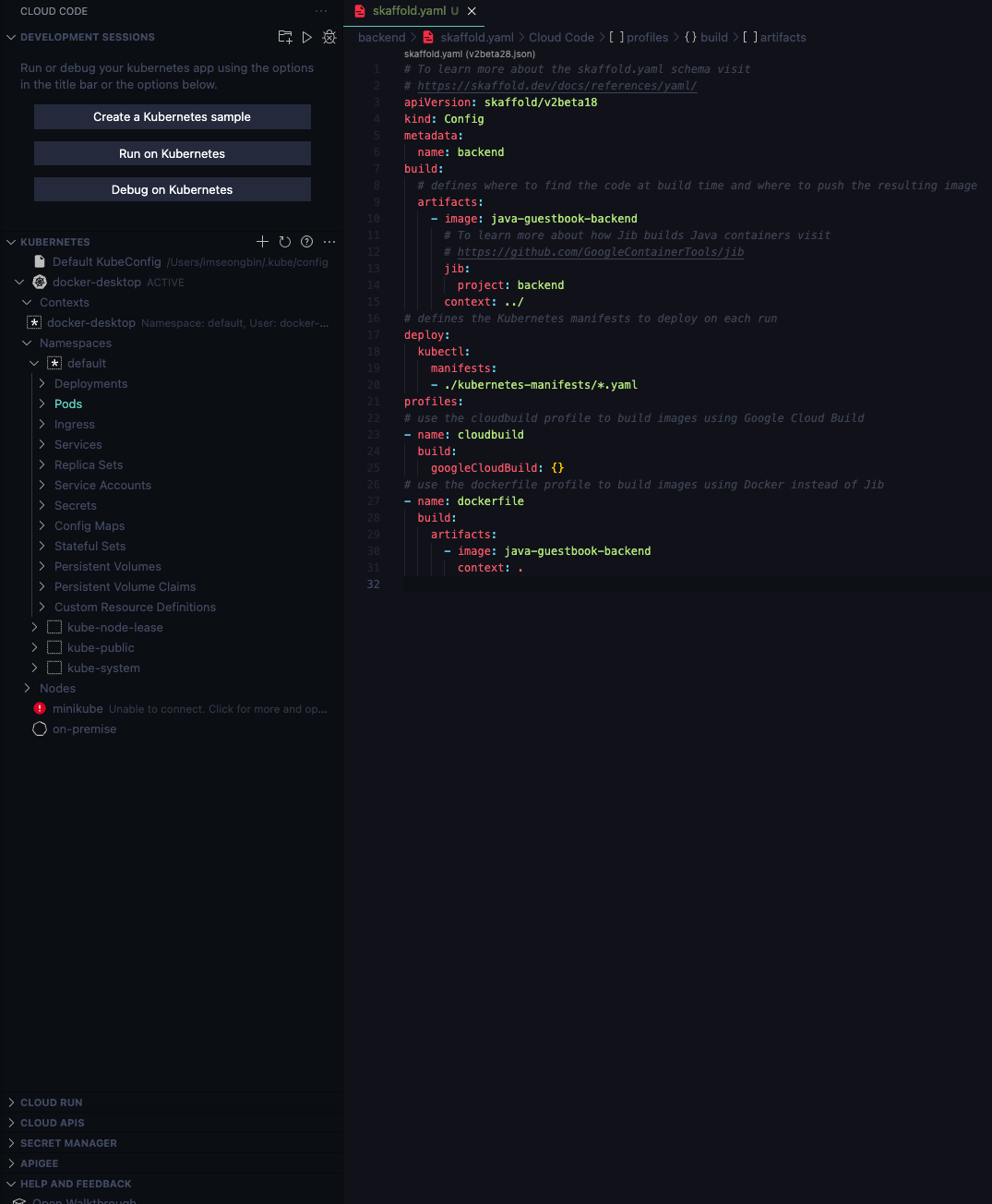 Skaffold와 Cloud Code