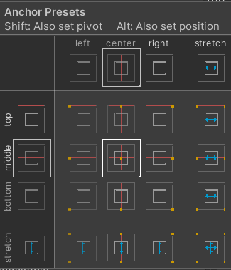 [Unity] Anchor Presets