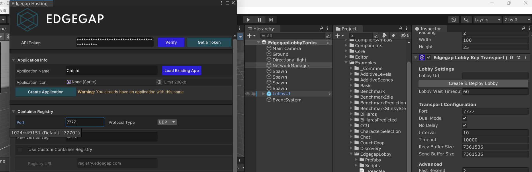 [Unity] Mirror 네트워크 예제 Edgegap 실행해보기