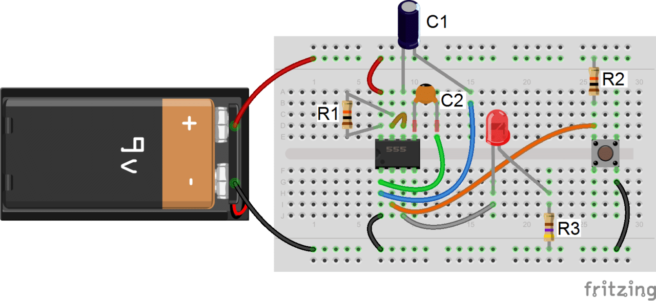 555 TIMER BASICS – MONOSTABLE MODE