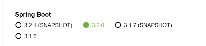 스프링부트 프로젝트 생성 옵션 Spring Initializr