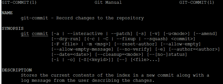 사용법 옵션 Git Com Mit A3