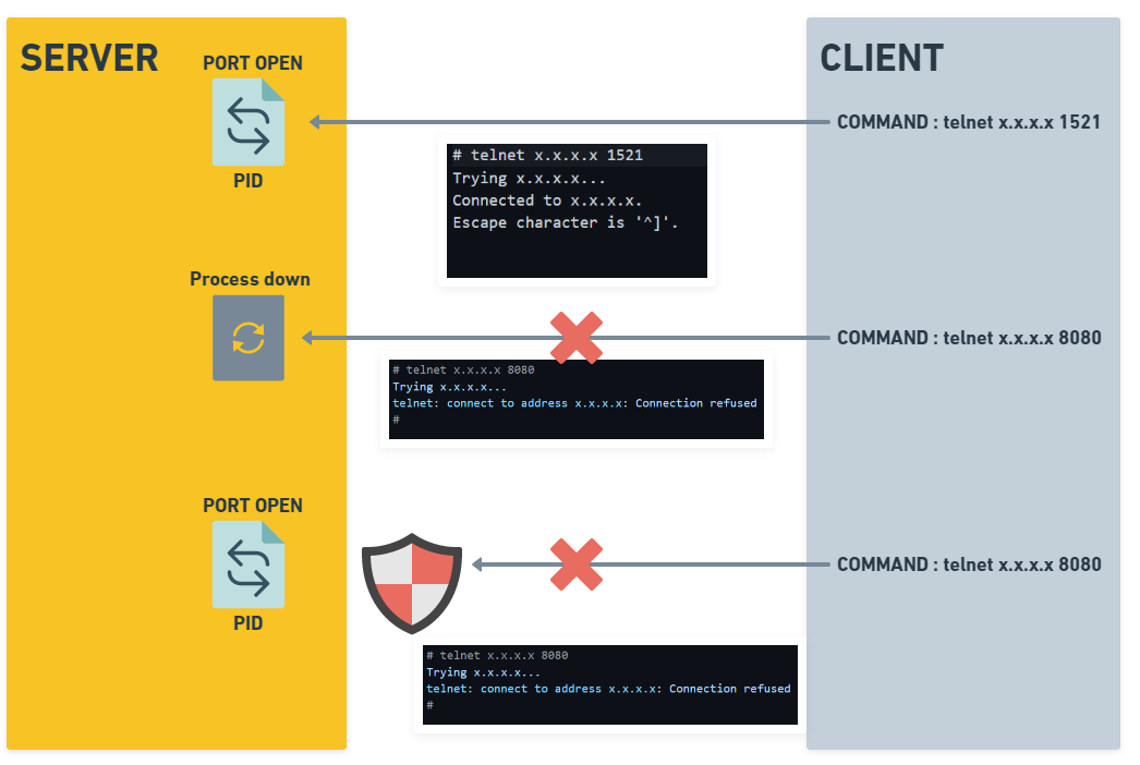 포트 오픈 확인하기 (telent, curl, python)