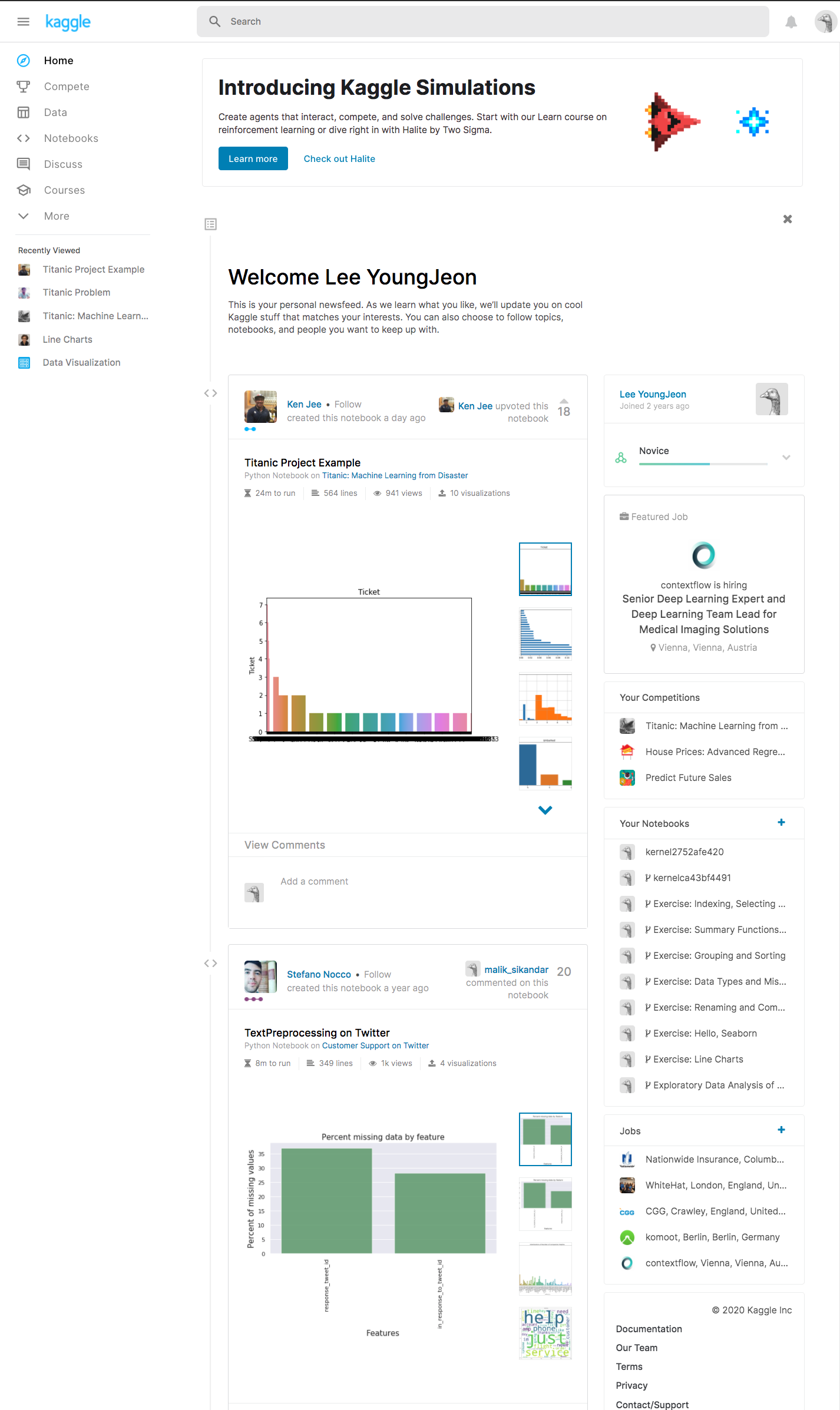 [Kaggle for beginner] [Kaggle 일지1] 데이터 사이언스 초심자를 위한 캐글 스터디