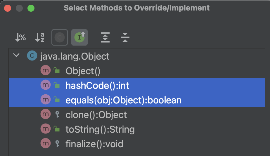 equals, hashCode와 @EqualsAndHashCode