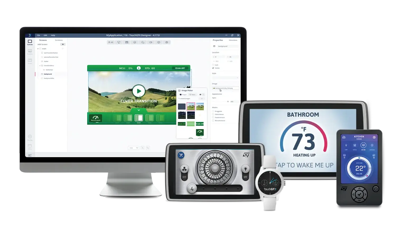 STM32 . TouchGFX . GUI Tool