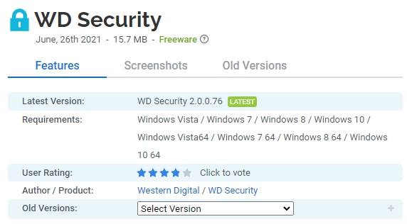 WD Security 무료 다운로드