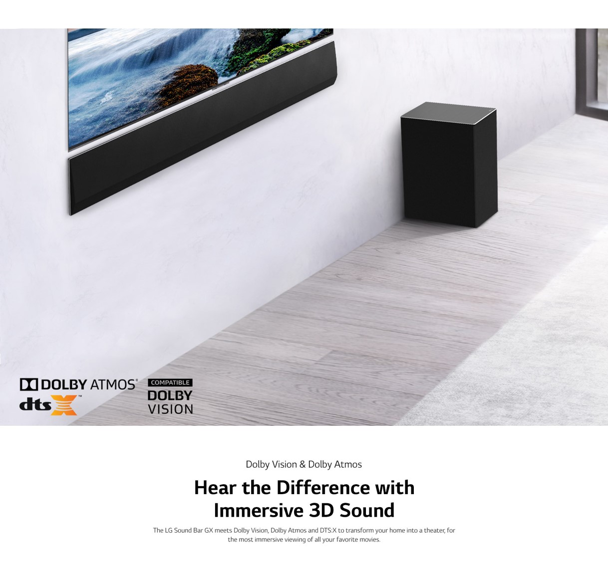 LG전자 GX 사운드바... LG GX 갤러리 OLED TV 시리즈의 최고가 친구가 되어줄 고음질 사운드 컴페니언...