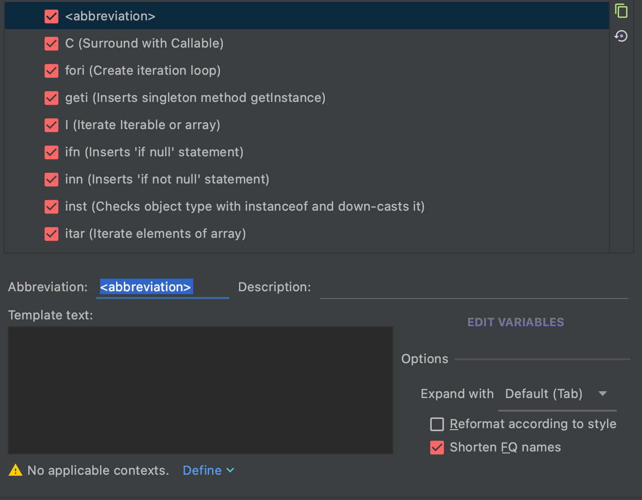 intelliJ]Live Template 사용하기(커스텀 자동완성)