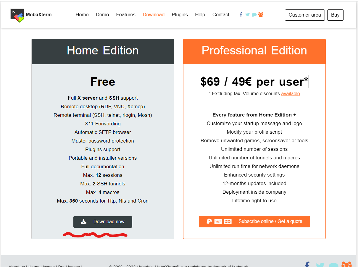1. MobaXterm 다운로드