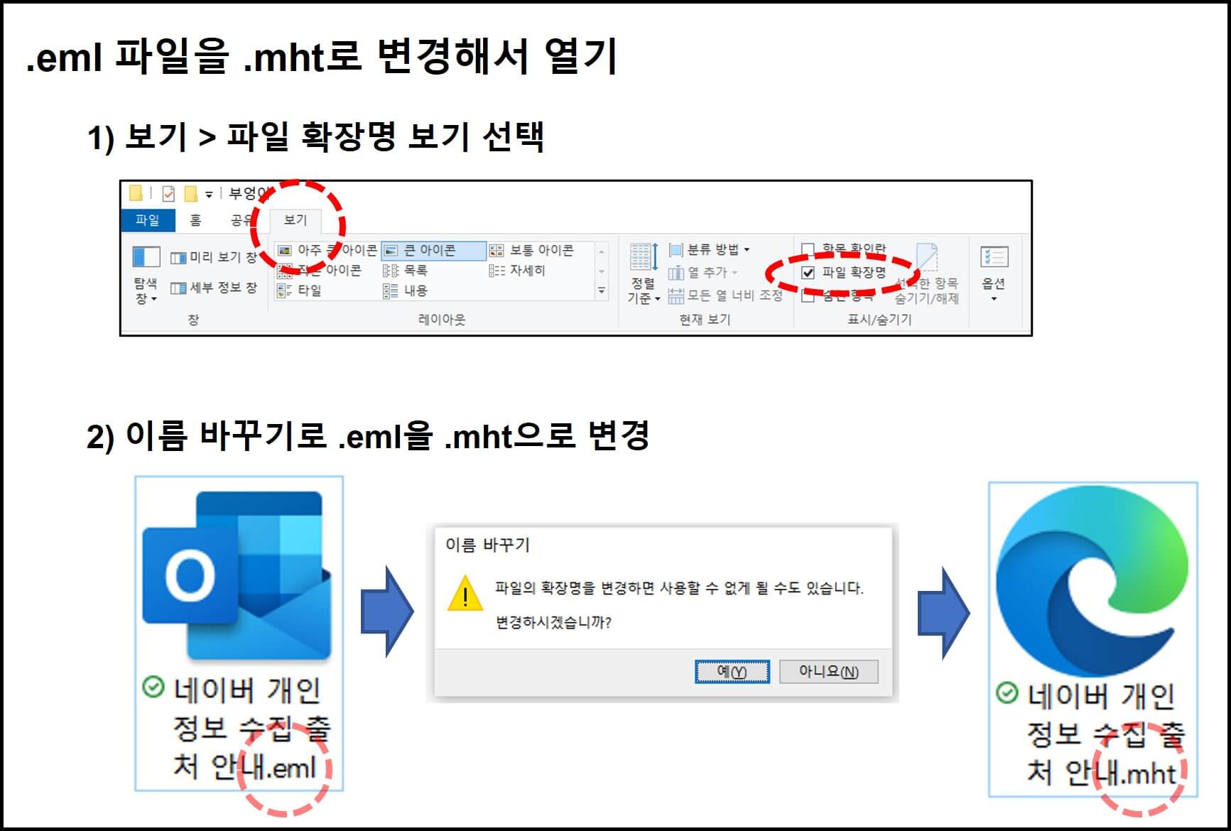 eml 파일열기 무설치로 여는 방법 2가지