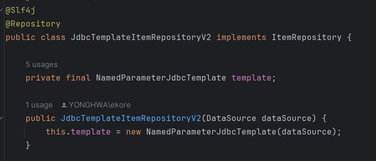 [Spring] JDBC Template 사용하기