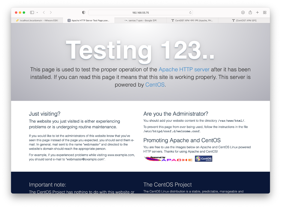[CentOS7] CentOS7에 APM 설치하기 & PHP 로그인