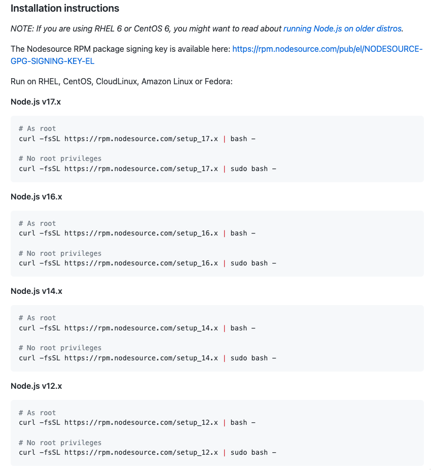 [리눅스] CentOS7에 Node.js 및 npm을 설치하는 방법