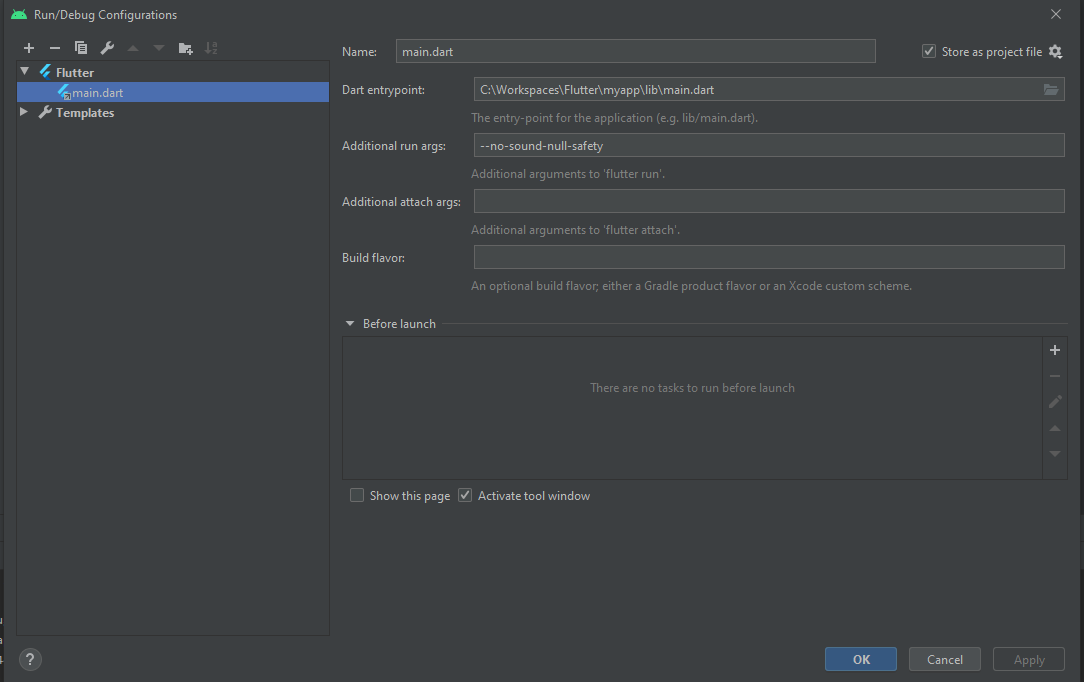 [플러터(Flutter)] - don't support null safety