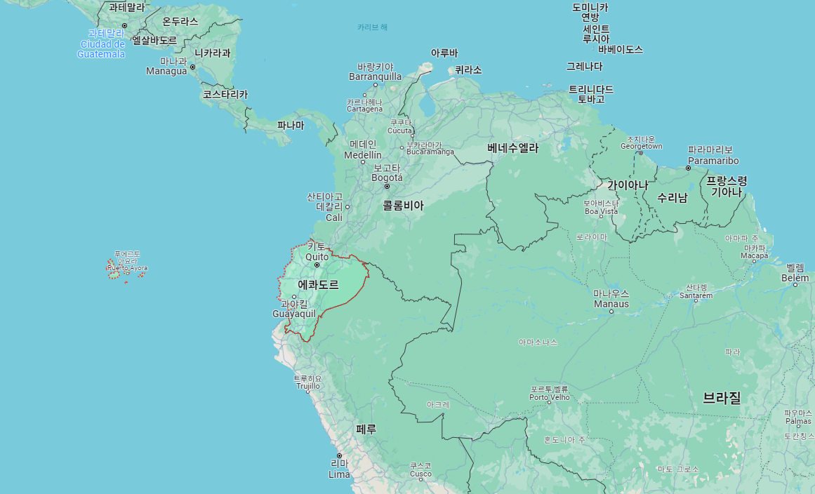 에콰도르 지도 인구 수도 GDP 여행 관광명소 대통령 언어 정보