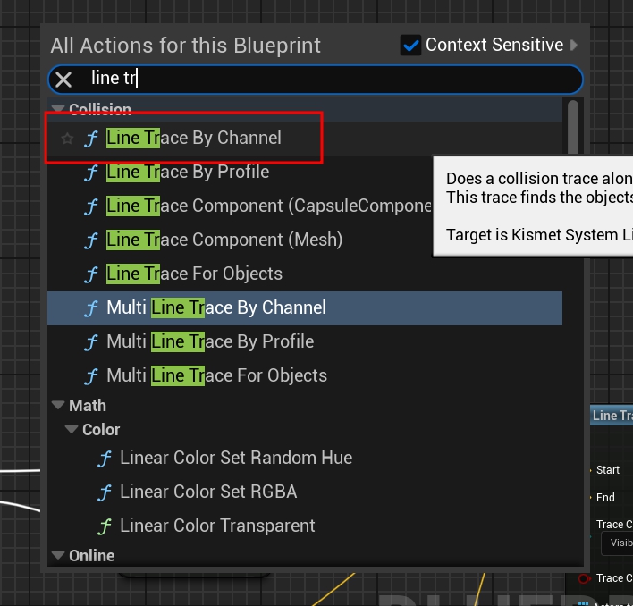 언리얼엔진5 Blueprint Line Trace 활용