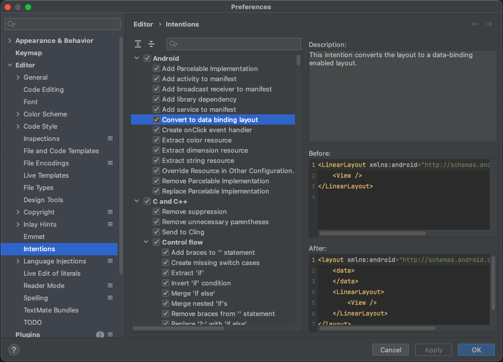 안드로이드 데이터바인딩(dataBinding) 사용