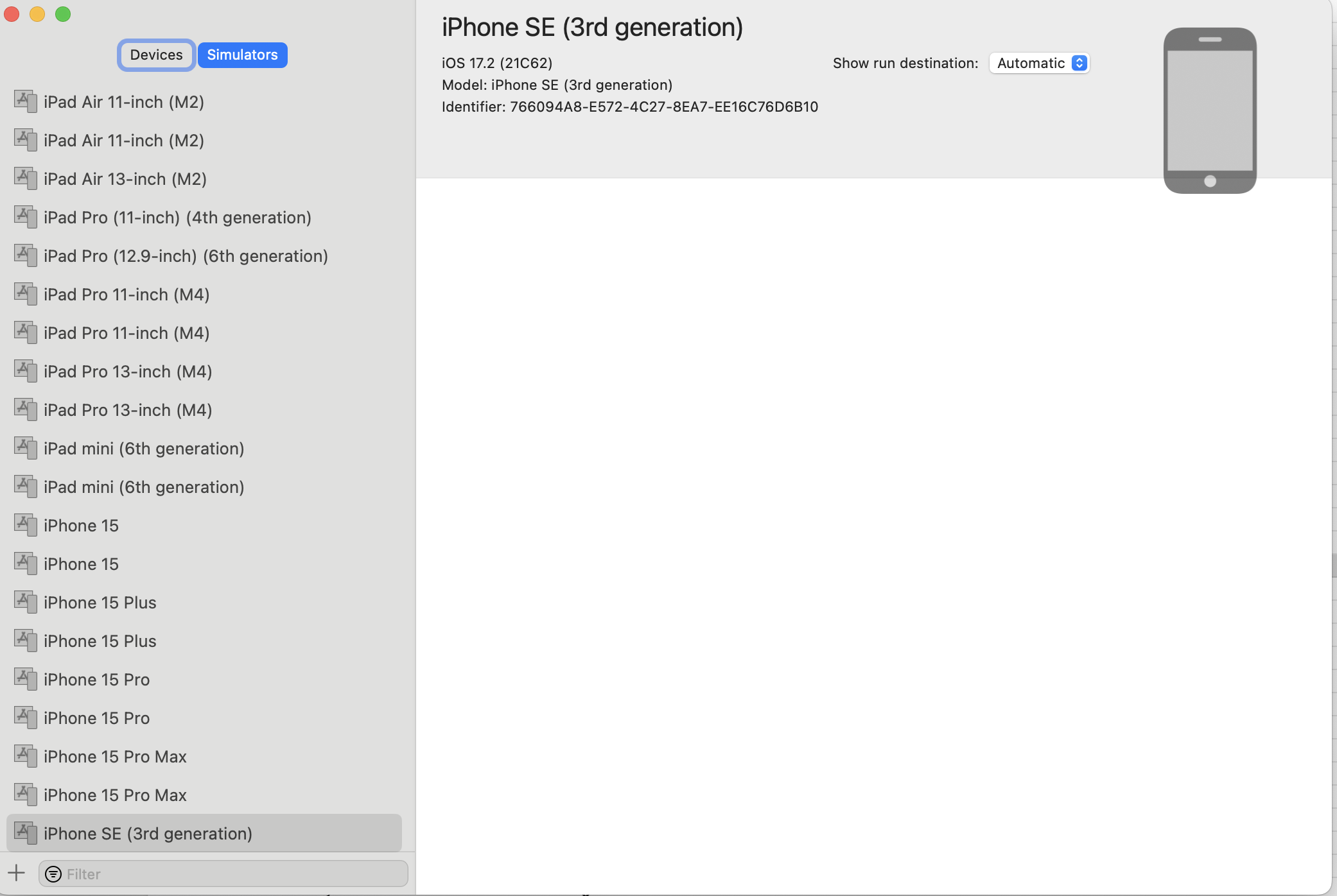 [IOS] simulator 장비 삭제하는 방법
