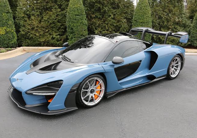 Super Car Mclaren Senna Blue Color Top Speed Elegan