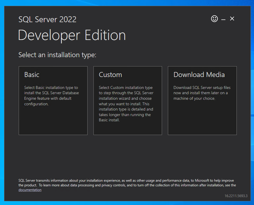 MSSQL 2022 설치 :: 반달