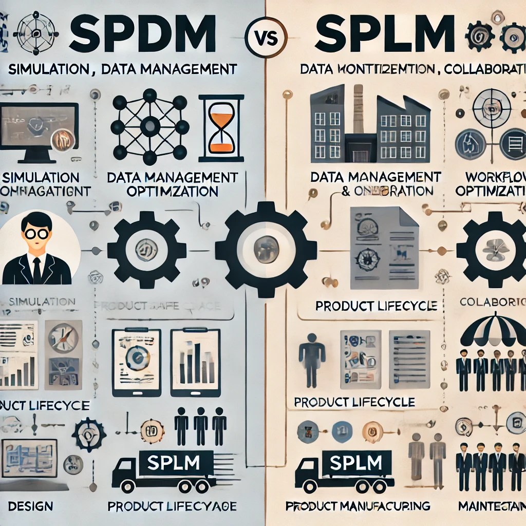 기업 시뮬레이션 전략 SPDM과 SPLM 핵심 기능분석 차이점