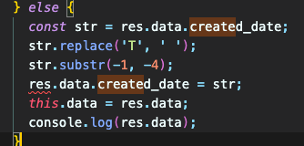 [Vue.js] 자바스크립트 Assignment to property of function parameter 'res'.