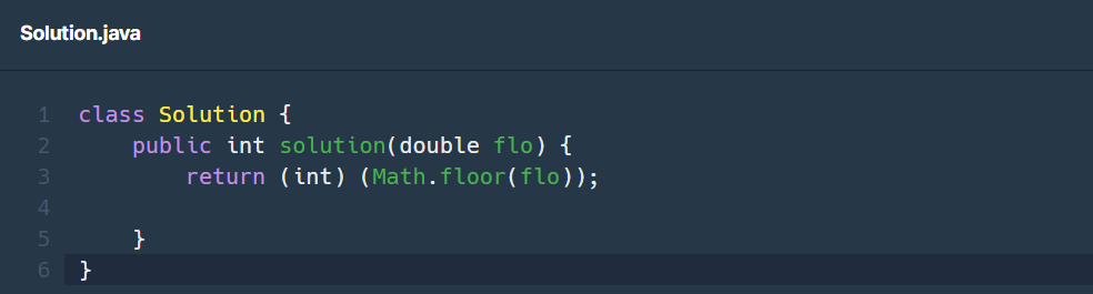 ReviewCoding :: [프로그래머스/Java] Lv.0 정수 부분