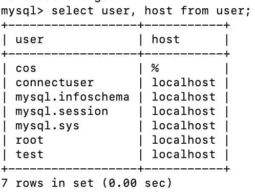 [mysql] mysql 사용자 조회, 생성, 권한 주기, 비밀번호 변경하기, 삭제