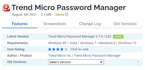 Trend Micro Password Manager 무료 다운로드