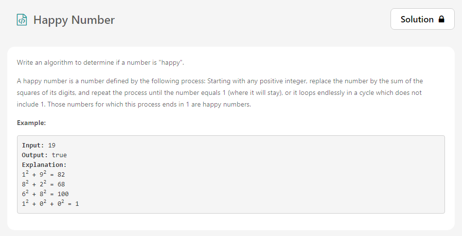 [LeetCode] Java - Happy Number