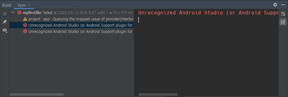 [Android Studio] Unrecognized Android Studio (or Android Support plugin ...
