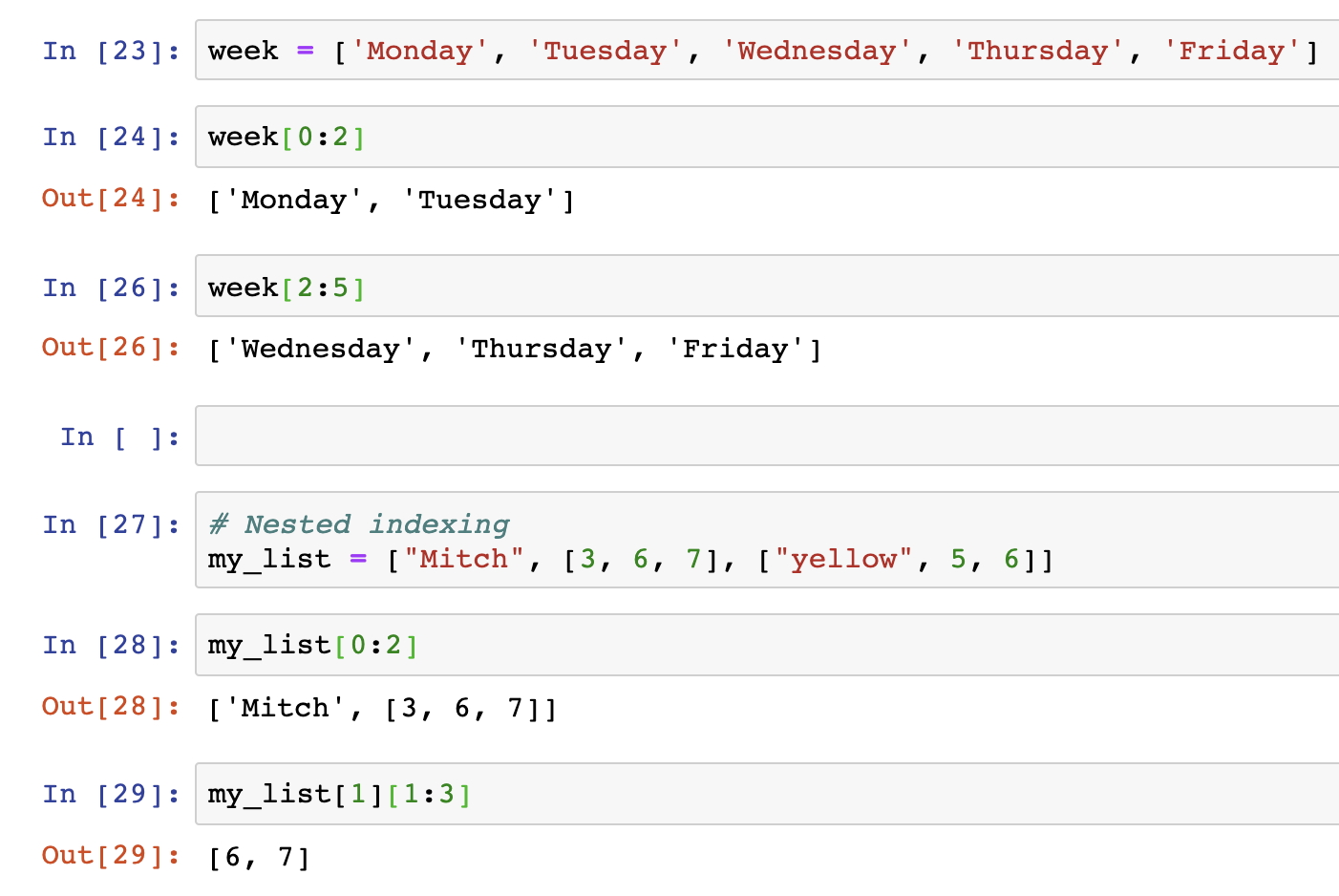 파이썬 리스트 콜론 사용법, Python List Slicing [ : ]