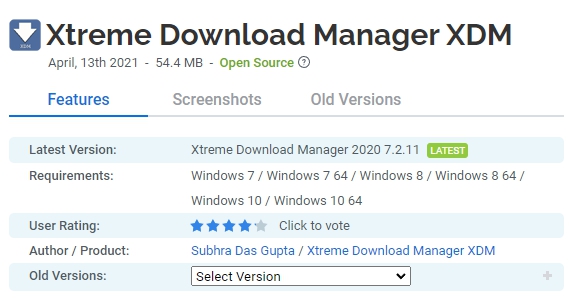 Xtreme Download Manager XDM 무료 다운로드