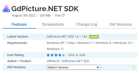 GdPicture.NET SDK 무료 다운로드