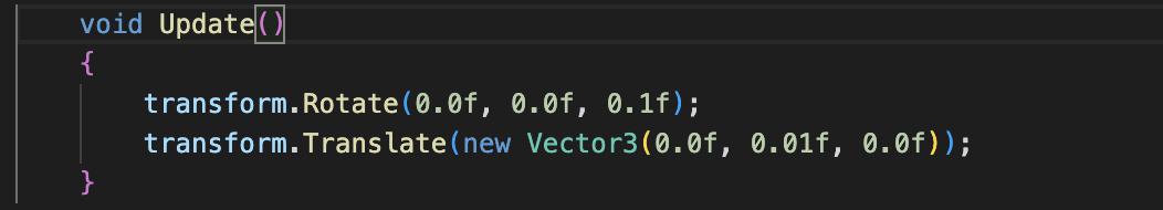 [Unity] transform.Translate(), Rotate() 학습
