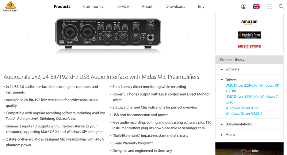 Behringer umc202hd 윈도우에서 써본 후기