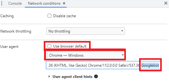 크롬에서 UserAgent 추가 및 수정하기