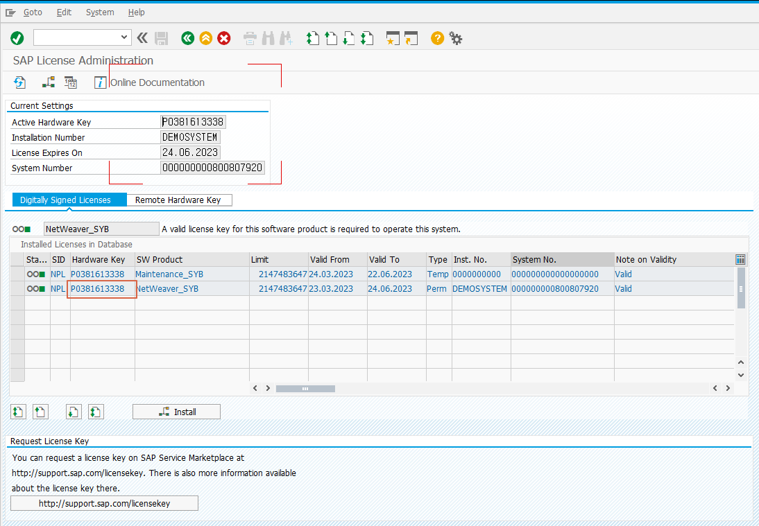 SAPABAP : Installing AS ABAP 752 SP04 on Linux 5단계 - 라이선스 갱신