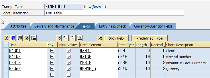 [SAP ABAP 강좌 3] 테이블 (Table) 생성 - 나와 함께 SAP질을