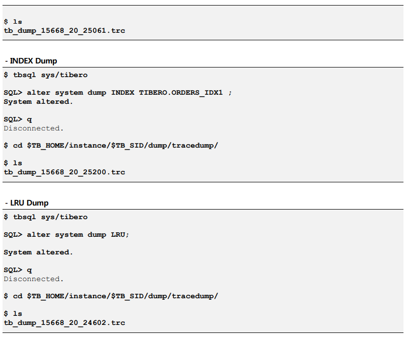 [Tibero] Tibero Dump 가이드