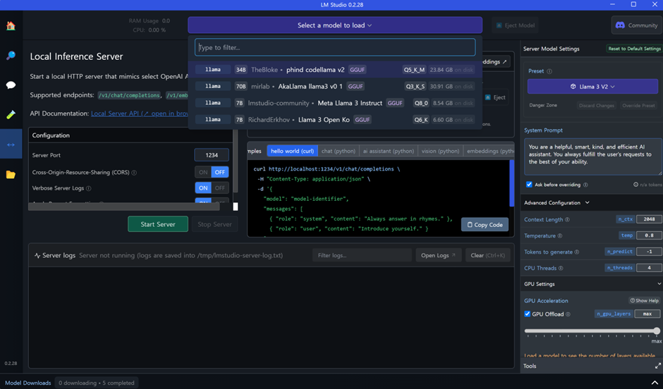 AMD Radeon 을 이용한 Chatbot 설치 (LM Studio-ROCm)