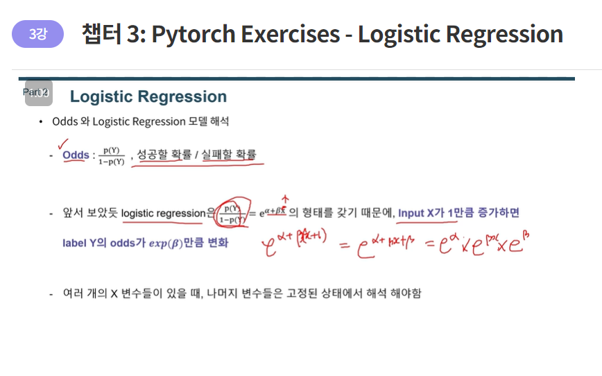 [Regression] 메타코드 강의 후기_챕터 3: Pytorch Exercises - Logistic Regression