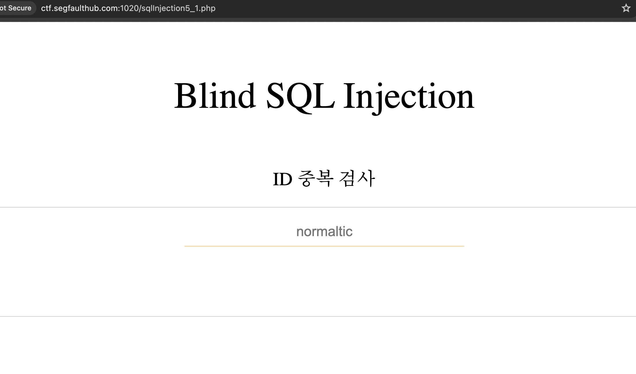 SQL Injection - Blind Practice :: 낭만있는 컴퓨터와의 대담집