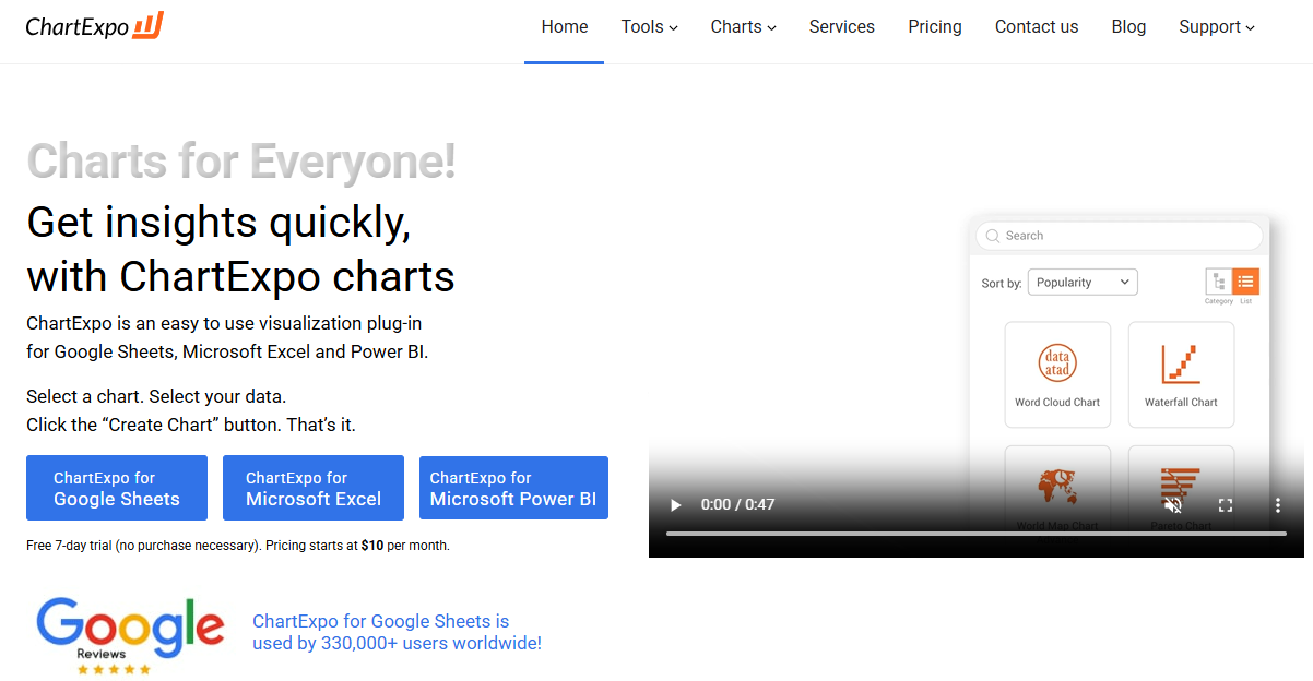 Excel을 위한 최고의 7가지 차트 추가 기능