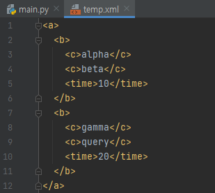 xml.etree.elementtree의 iter 함수를 이용해서 태그에 있는 값을 뽑아봅시다.