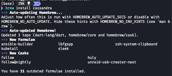Installing Cassandra Database